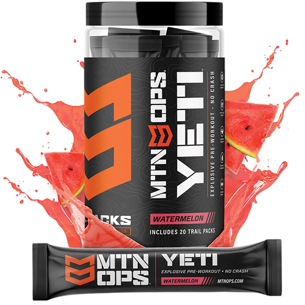 MTN OPS Yeti Preworkout Watermelon Trail Packs 20 ct. - Spargo Defense