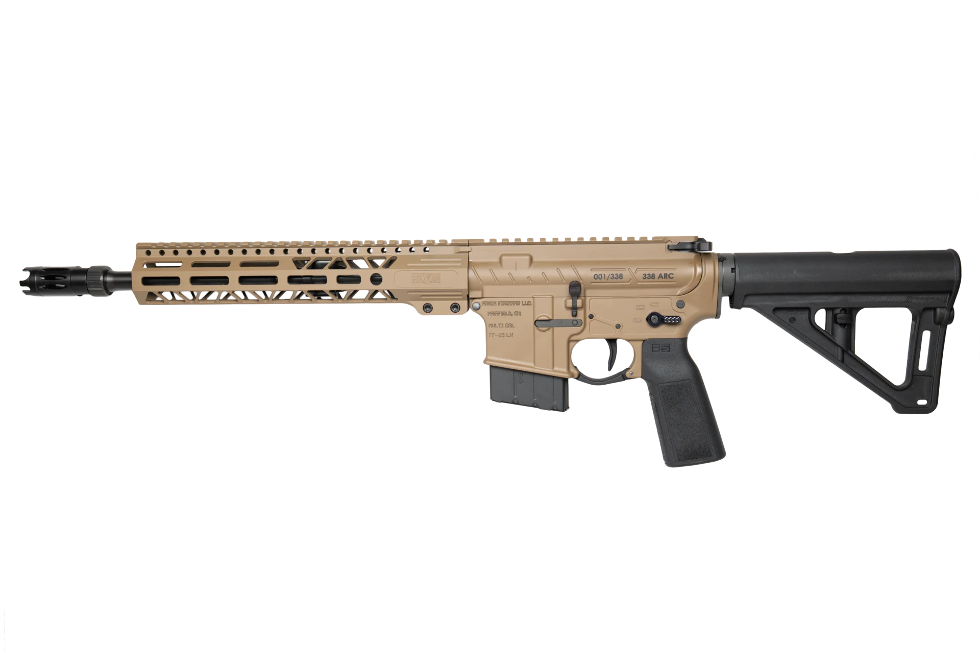 FAXON FIREARMS 338ARC PISTOL 12.5" FDE, B5 SYSTEMS MAGPUL BRACE ...